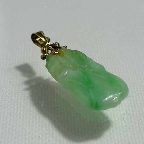 Jewelry | Antique Carved Jade Pendant 14k Gold | Poshmark